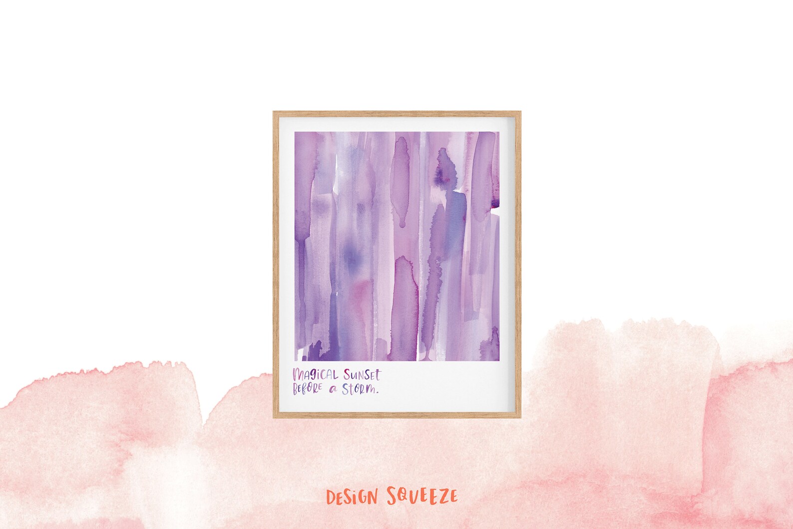 Watercolor Wash Color Swatch Art Purple Sunset Art Purple - Etsy