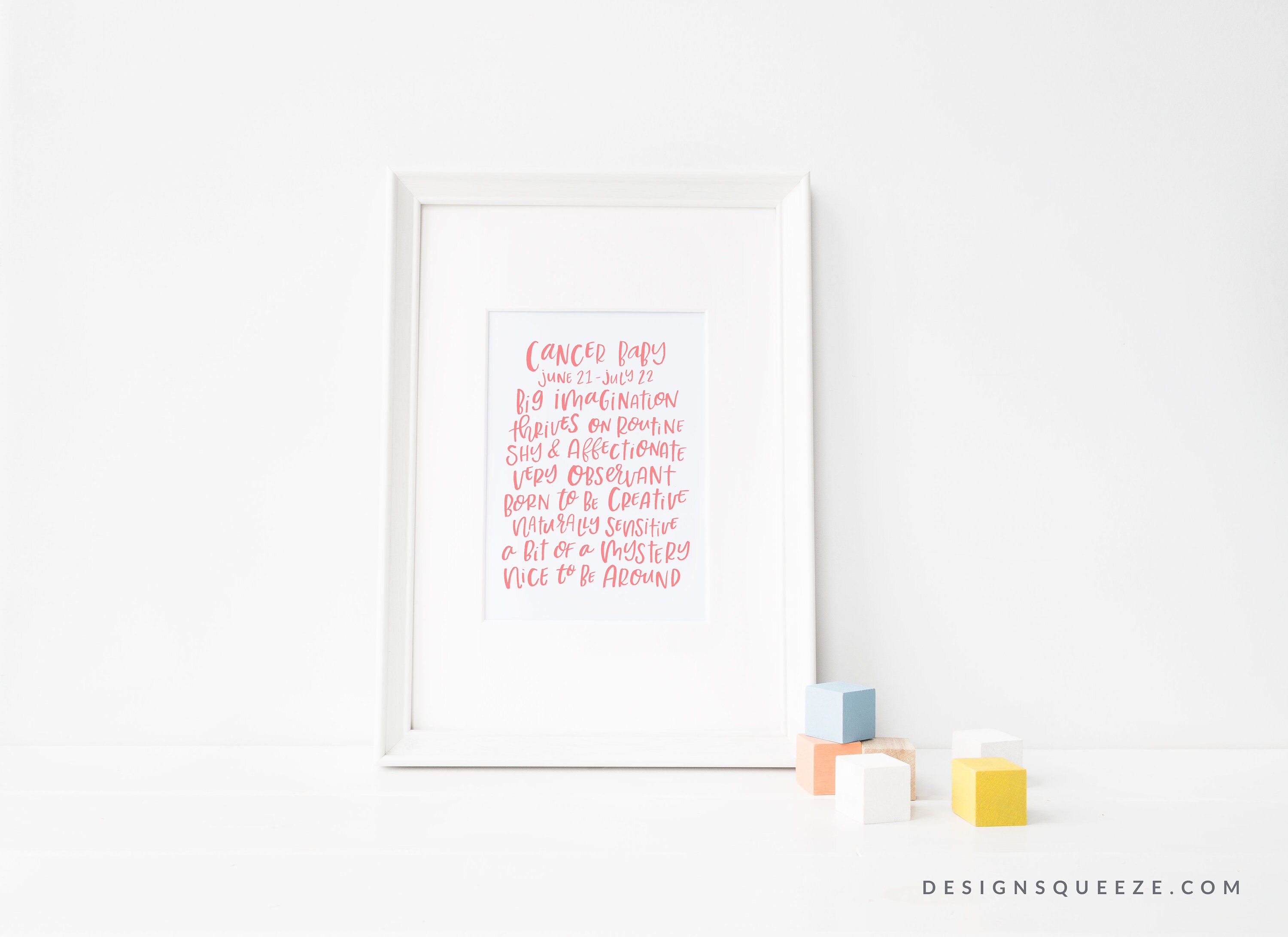 Zodiac Baby CANCER Qualities Art Print, Cancer Art, Cancer Astrology ...