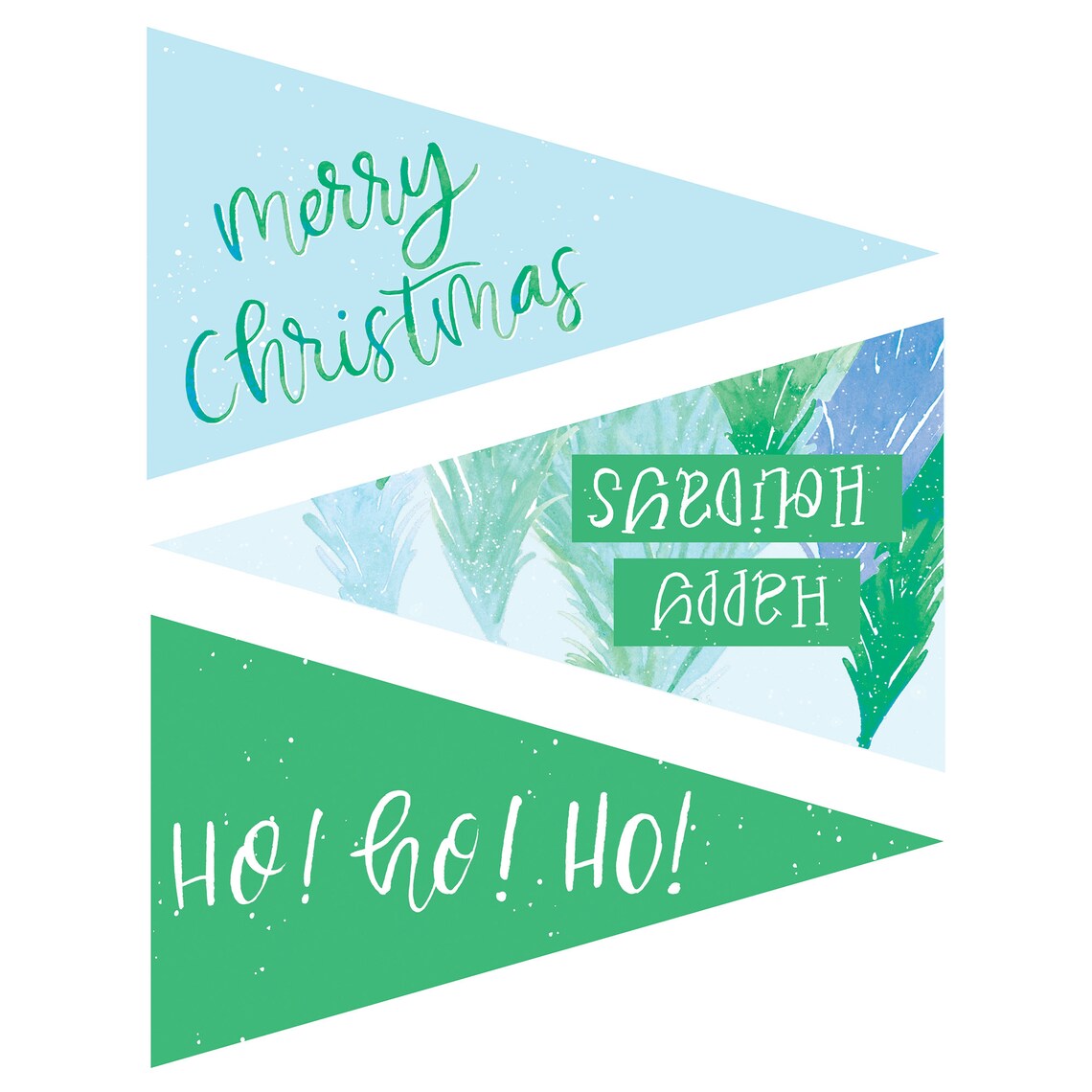 Printable Christmas Pennant Flags, Holiday Flags, Christmas Pennant ...