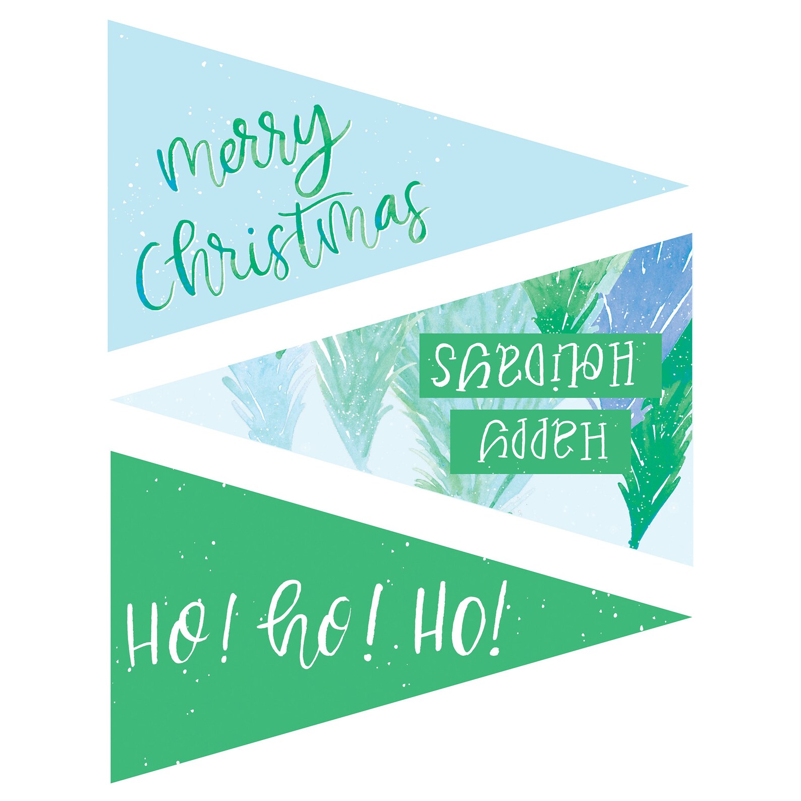 Printable Christmas Pennant Flags, Holiday Flags, Christmas Pennant ...
