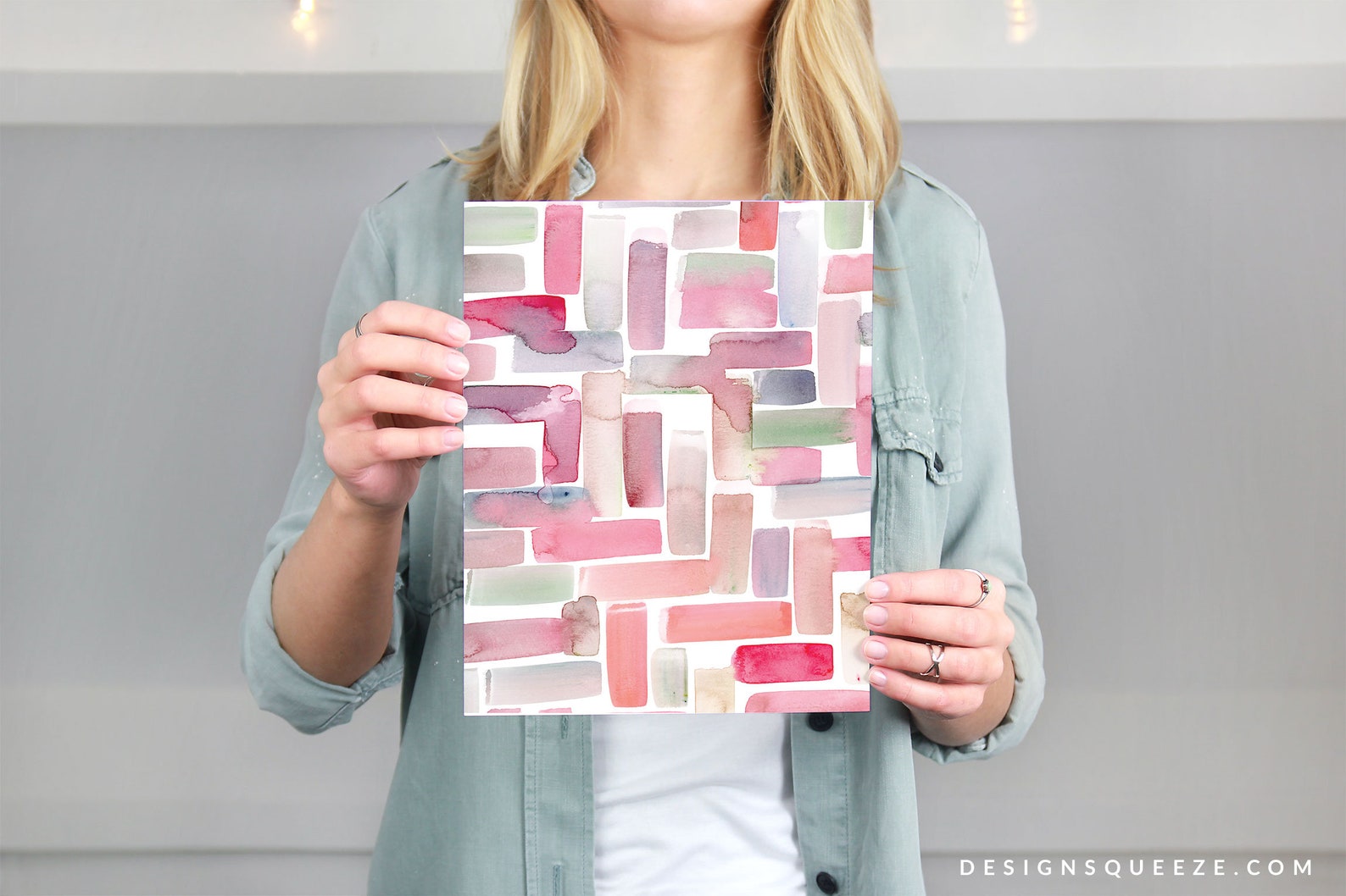 Watercolor Blocks Abstract Art Printable Watercolor Swash - Etsy