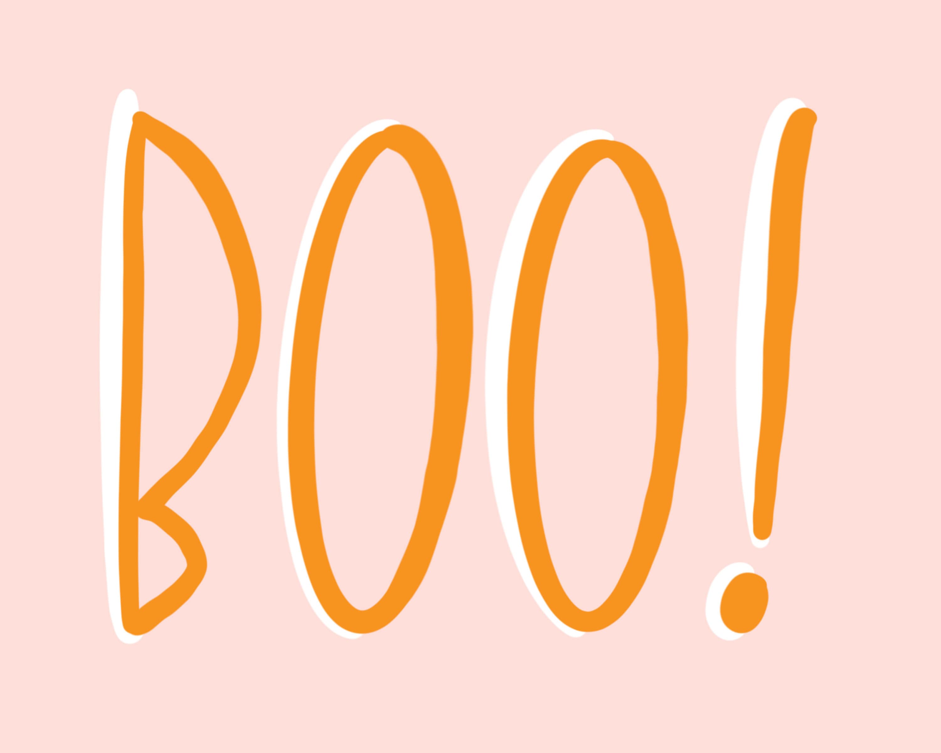 Boo Halloween Printable Pink Halloween Art Boo Sign Cute | Etsy