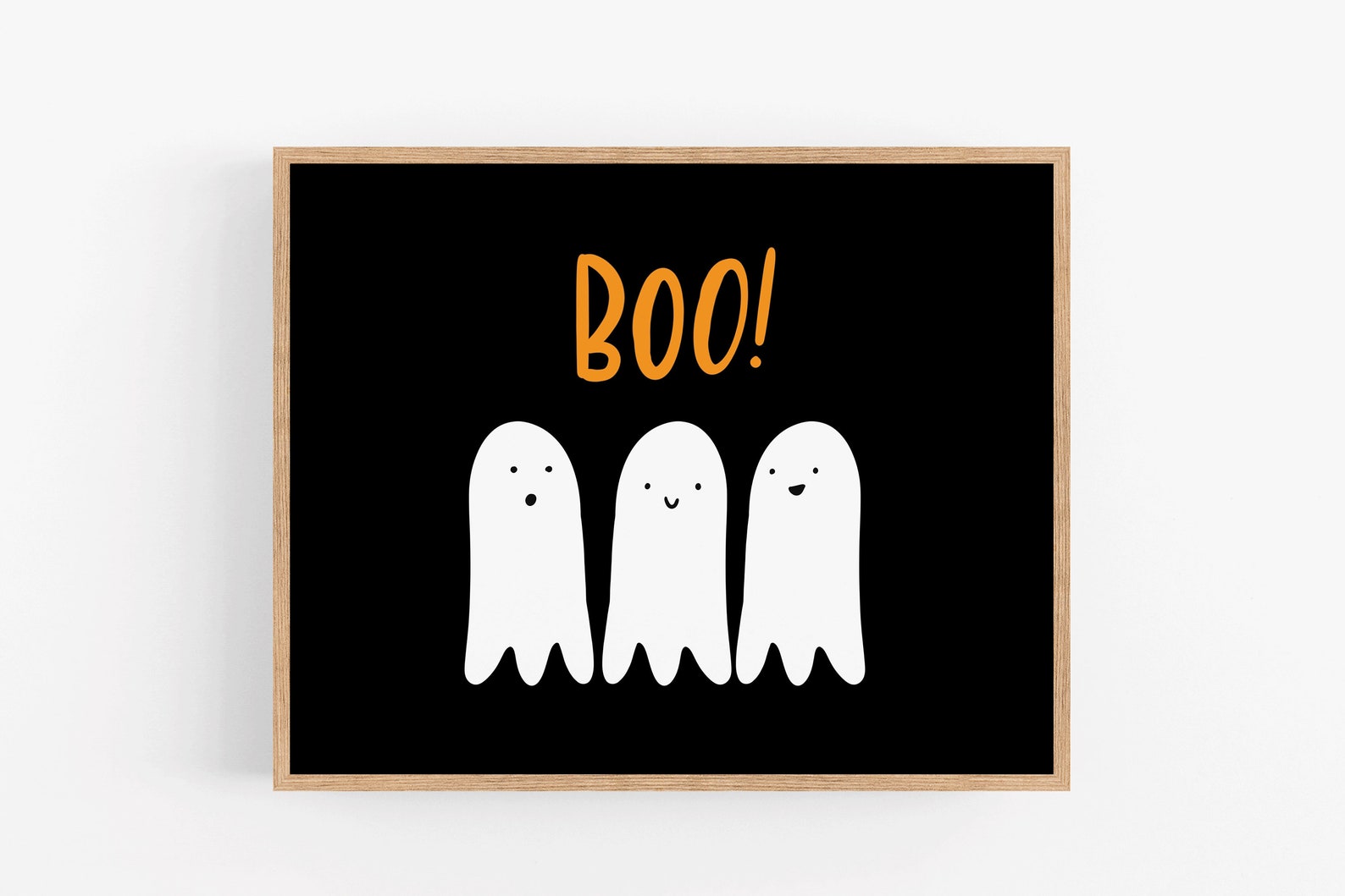 Cute Ghost Halloween Printable Pink Ghost Halloween Art Boo - Etsy