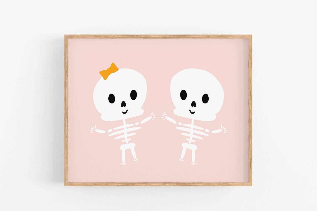 Cute Halloween Skeleton Printable Set of 4 Skeleton Designs - Etsy