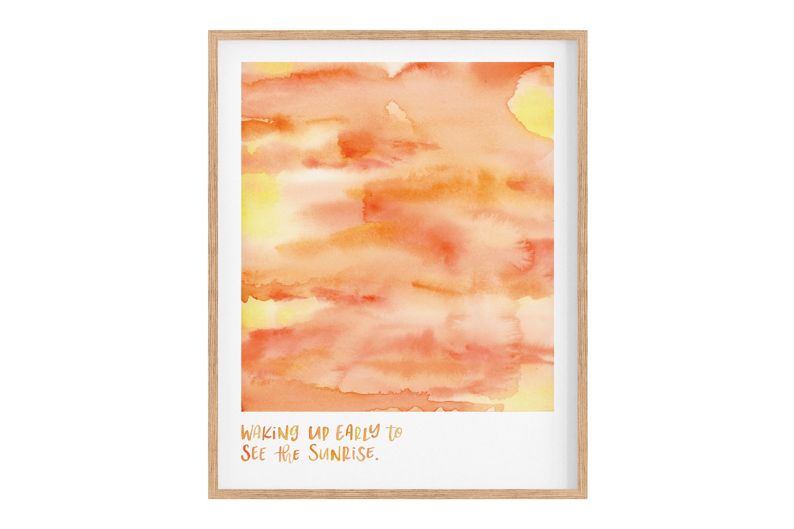 Watercolor Wash Color Swatch Art Orange Sunrise Art Orange - Etsy