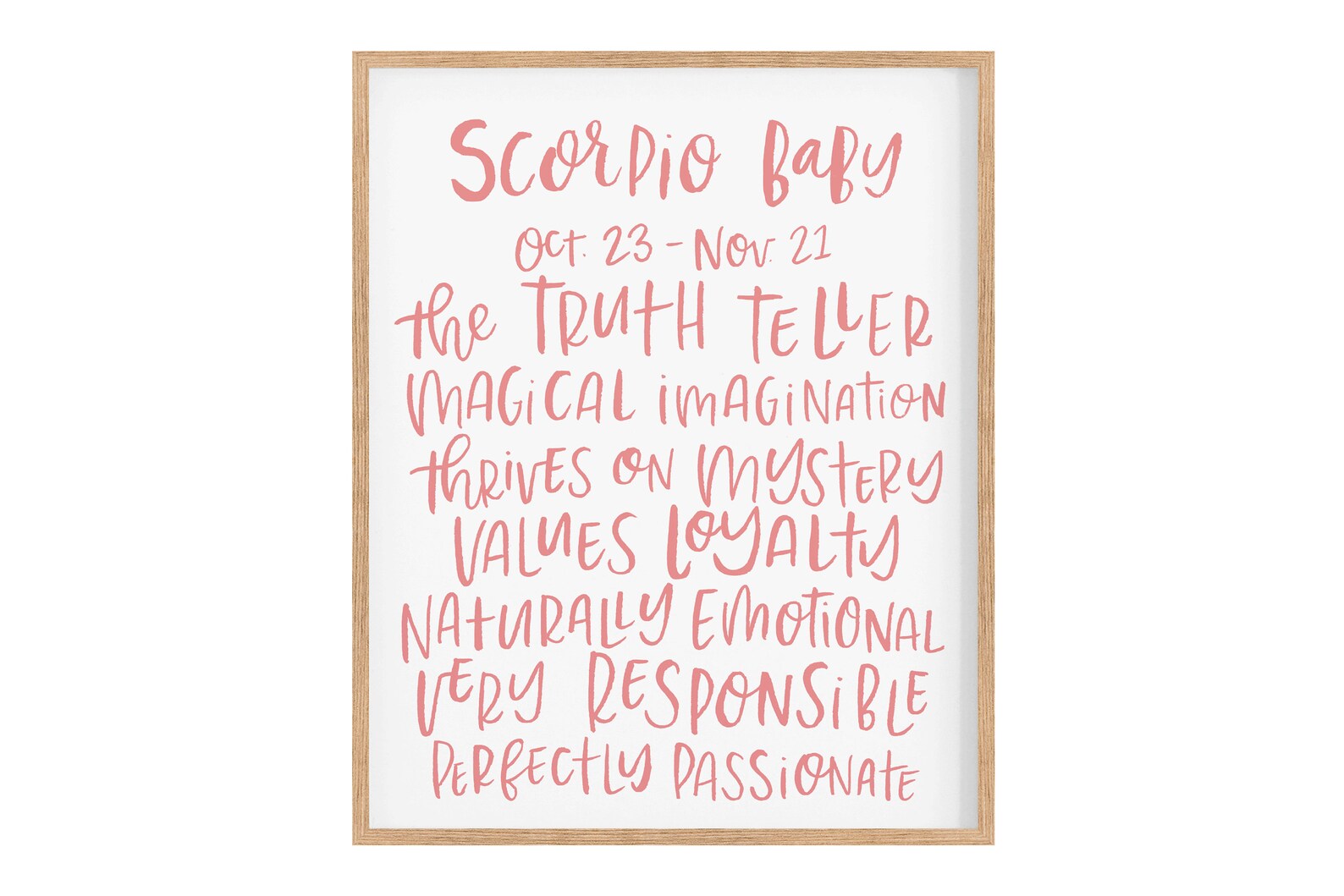 Zodiac Baby SCORPIO Qualities Art Print, Scorpio Art, Scorpio Astrology ...