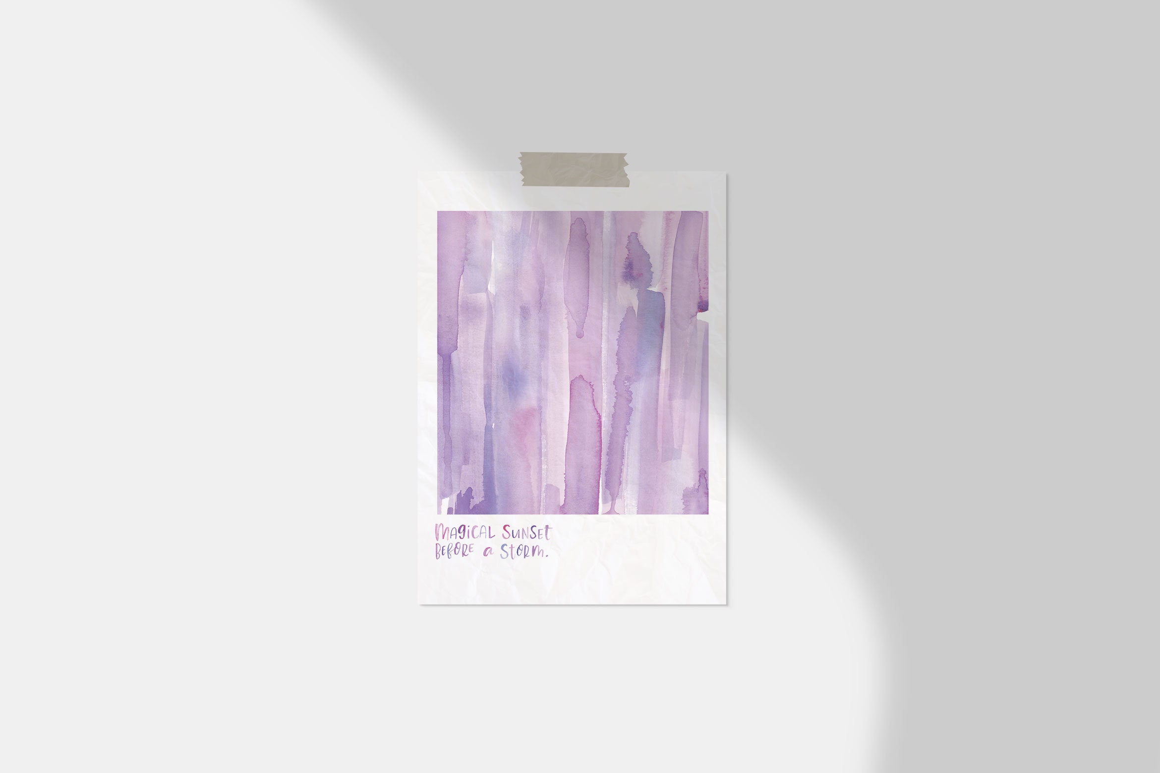 Watercolor Wash Color Swatch Art Purple Sunset Art Purple | Etsy