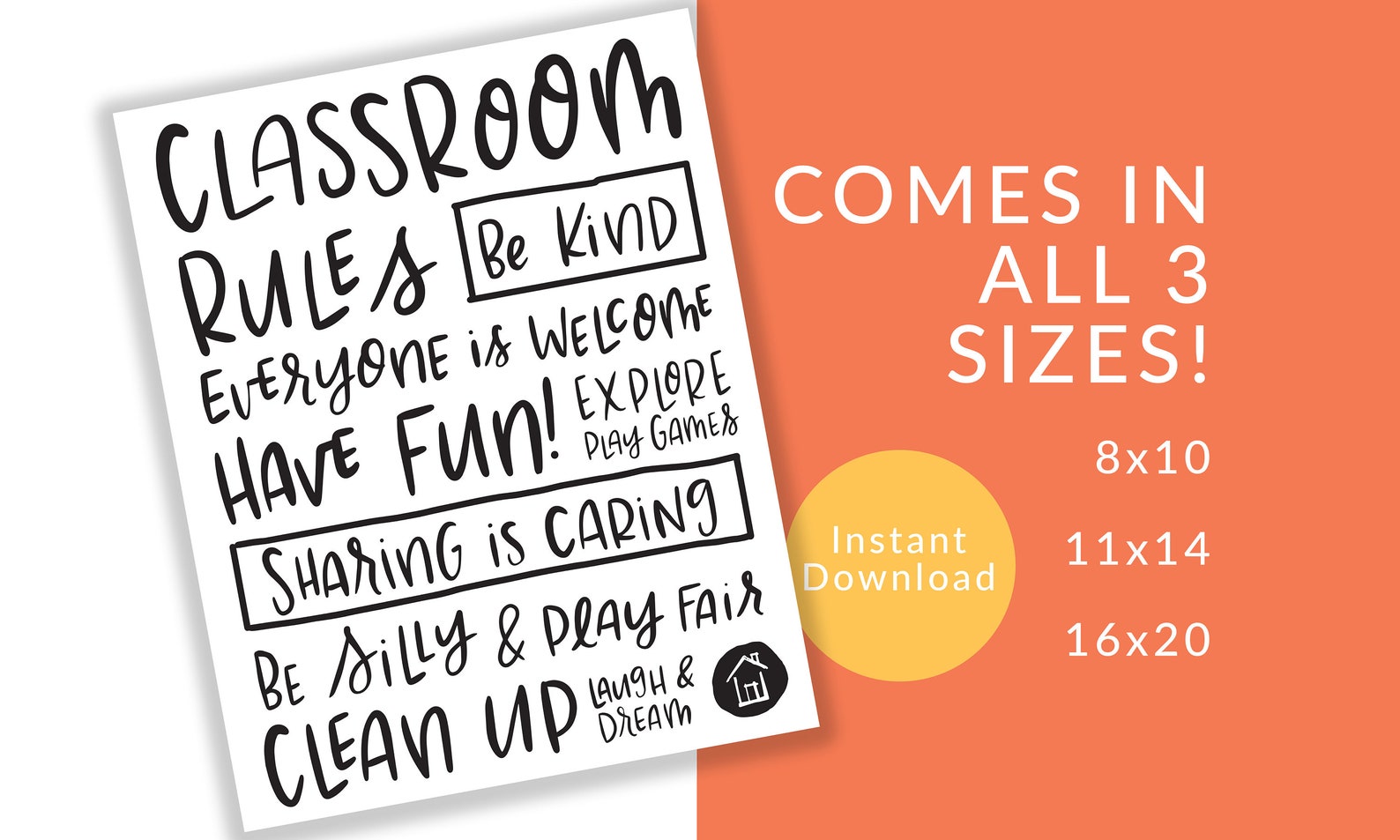 Printable Classroom Rules Black and White Classroom - Etsy