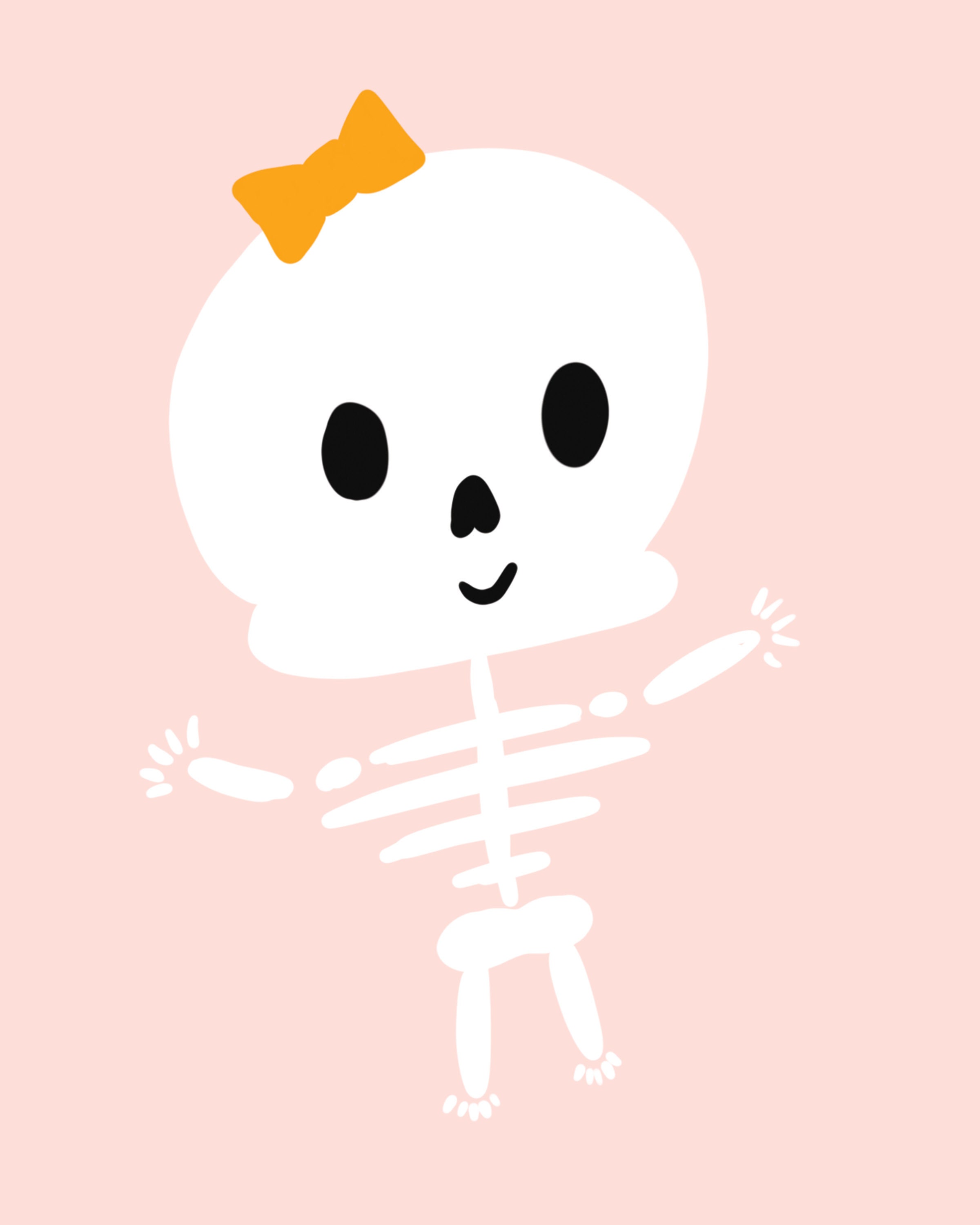 Cute Halloween Skeleton Printable Set of 3 Skeleton Designs | Etsy