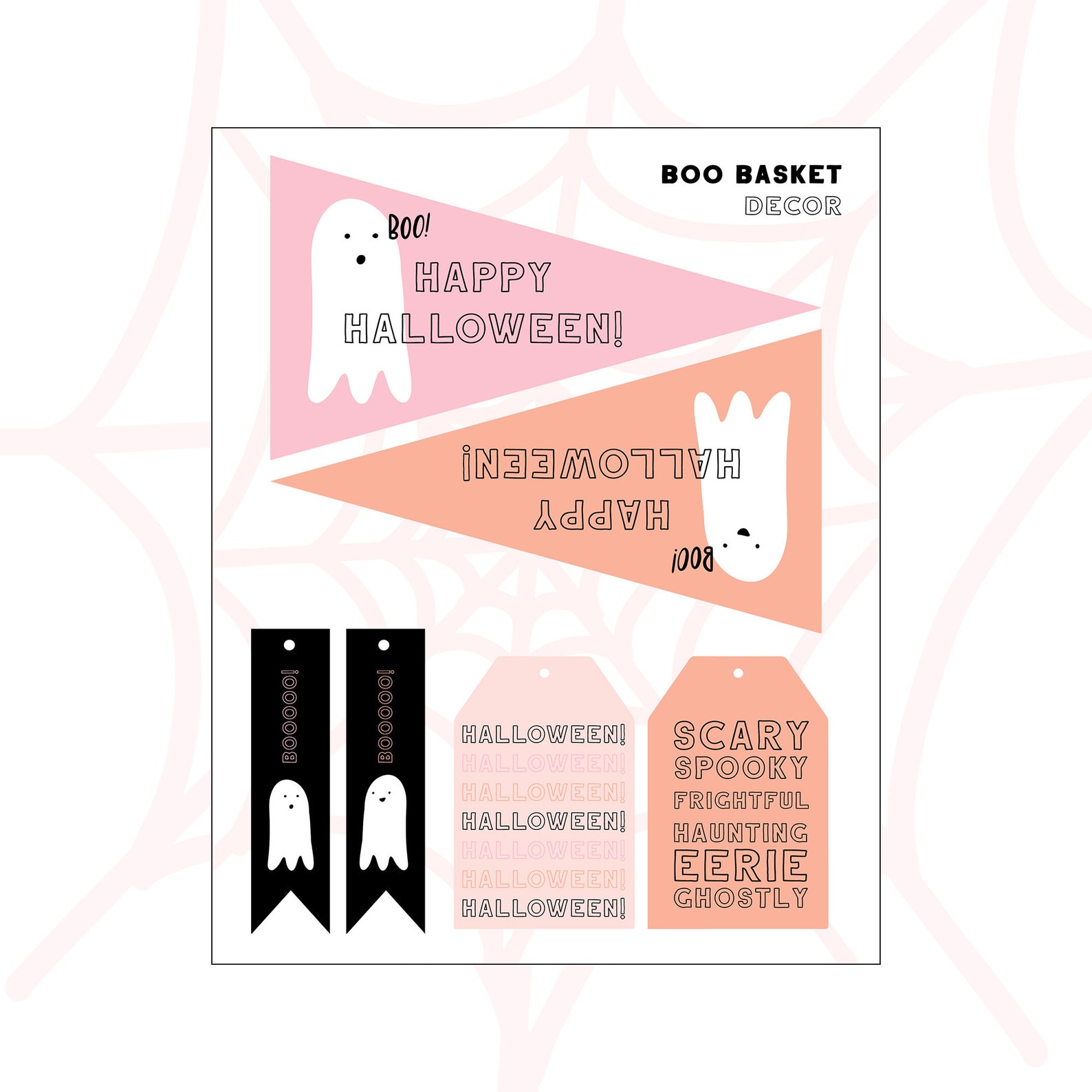 Printable Boo Basket Tags and Decor Halloween Printables - Etsy