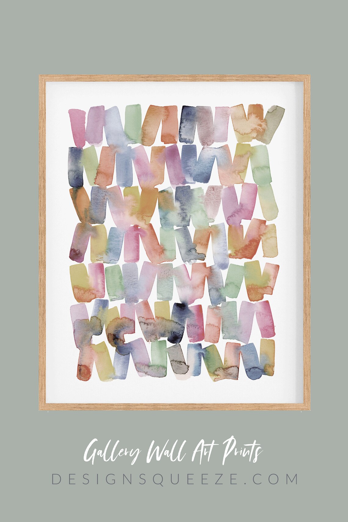 Watercolor Dashes Abstract Art Printable Watercolor Dash | Etsy