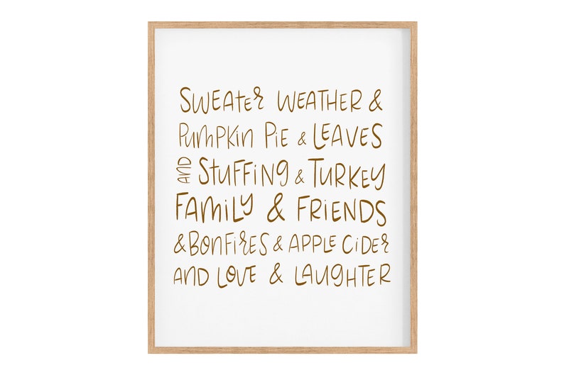 Thanksgiving Printable Wall Art, Set of 5 Fall Designs, Thankful Sign ...