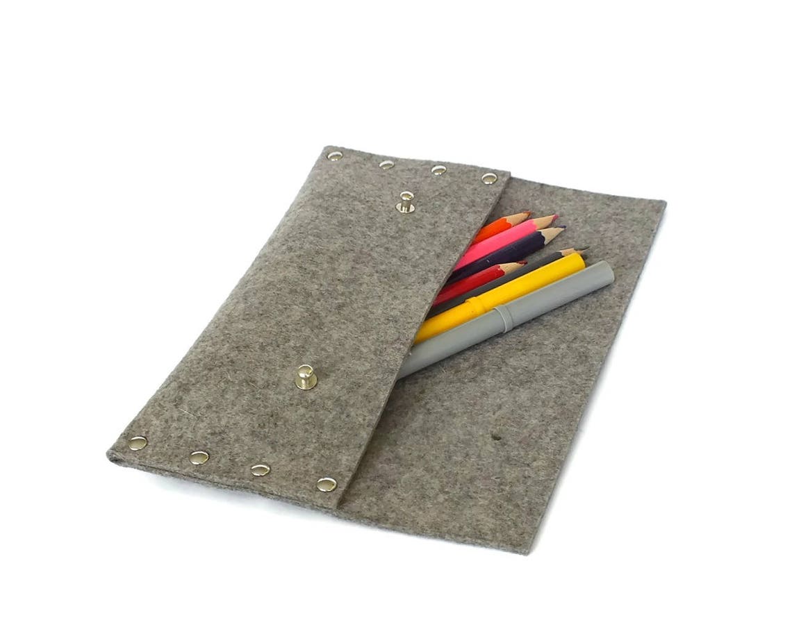 Wool Felt Case. Handmade Bag. Wool Felt Pens, Pencils Holder. Eco ...