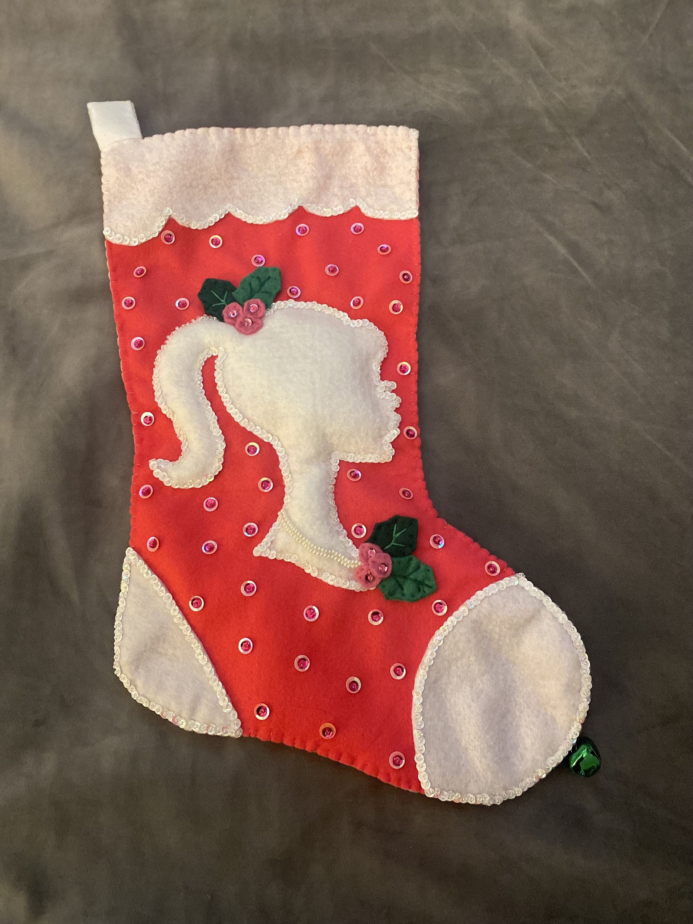 Barbie Hot Pink Barbie Felt Christmas Stocking 18 Inch Felt Handmade ...
