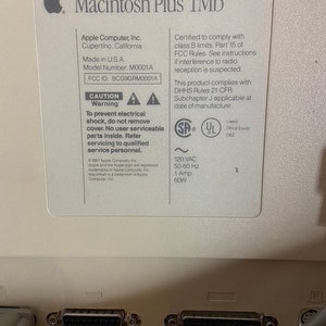 Vintage Apple Macintosh 512K Model M0001 W Keyboard Mouse Manual and ...