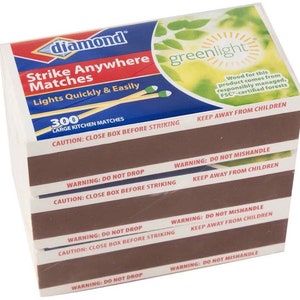 Green Diamond Large Kitchen Matches 3 Pack 900 Total - Etsy