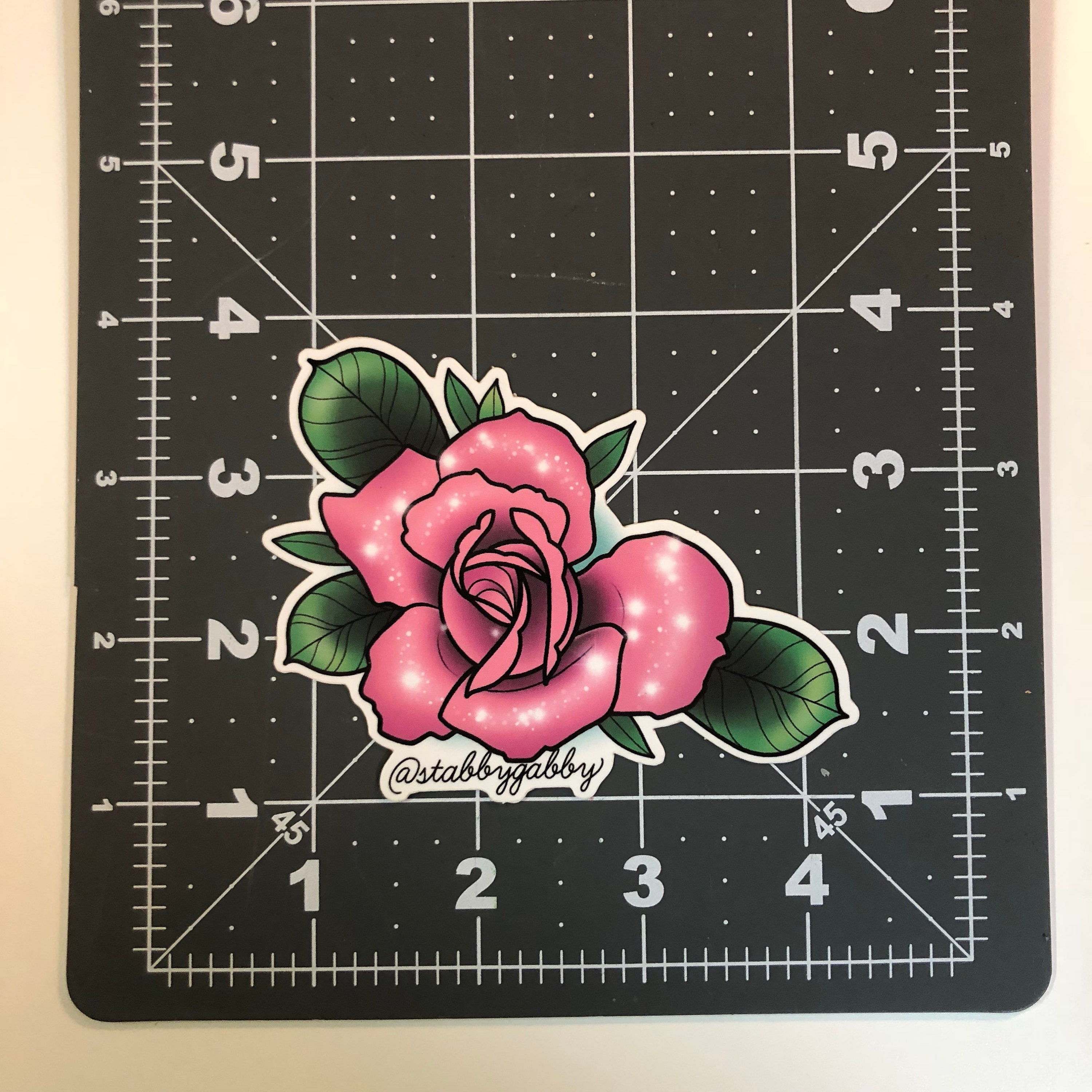 SPARKLING ROSES vinyl sticker | Etsy