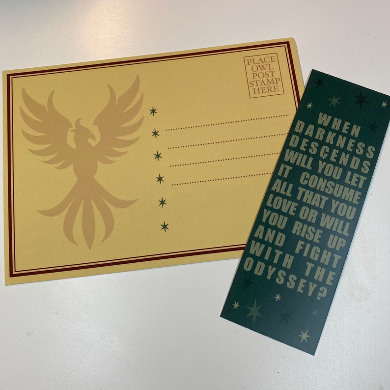 BOOKMARK ONLY Phoenix Feather and Quote Bookmark - Etsy