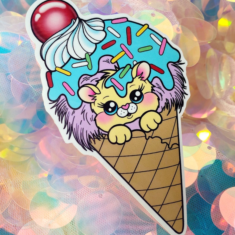 Puff Ice Cream Sticker Pack (3pcs) - Etsy