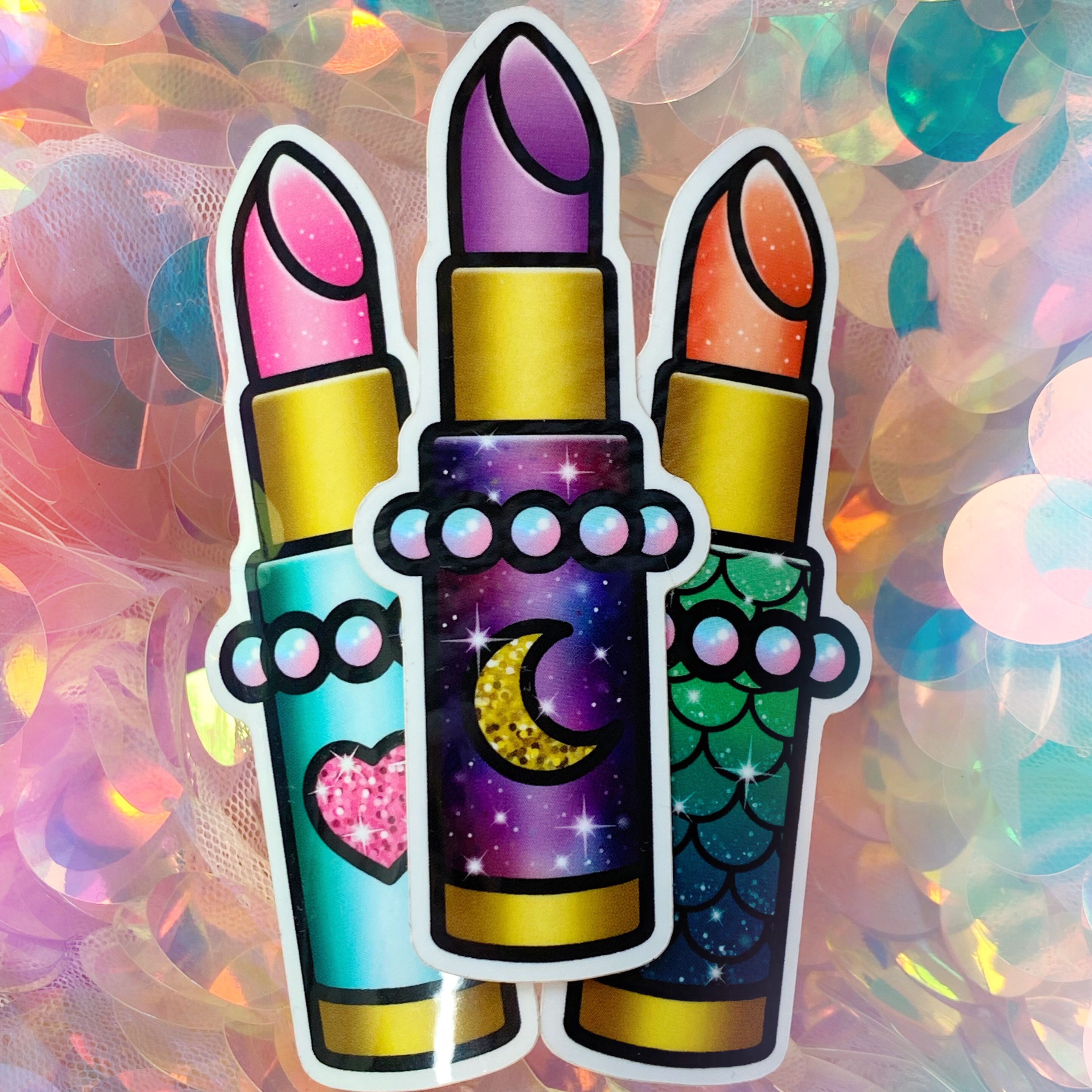 MERMAID LIPSTICK Vinyl Sticker - Etsy