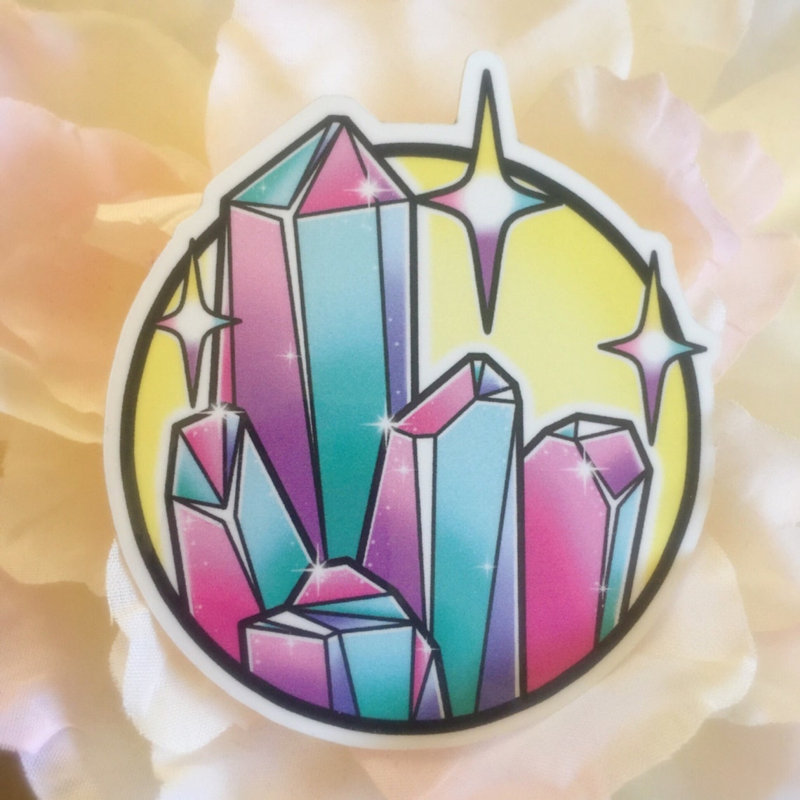 CRYSTAL CLUSTER Vinyl Sticker | Etsy