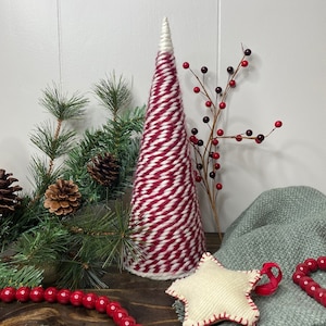 Custom Yarn Wrapped Cone Tree | Christmas Tree | Handmade | Country ...
