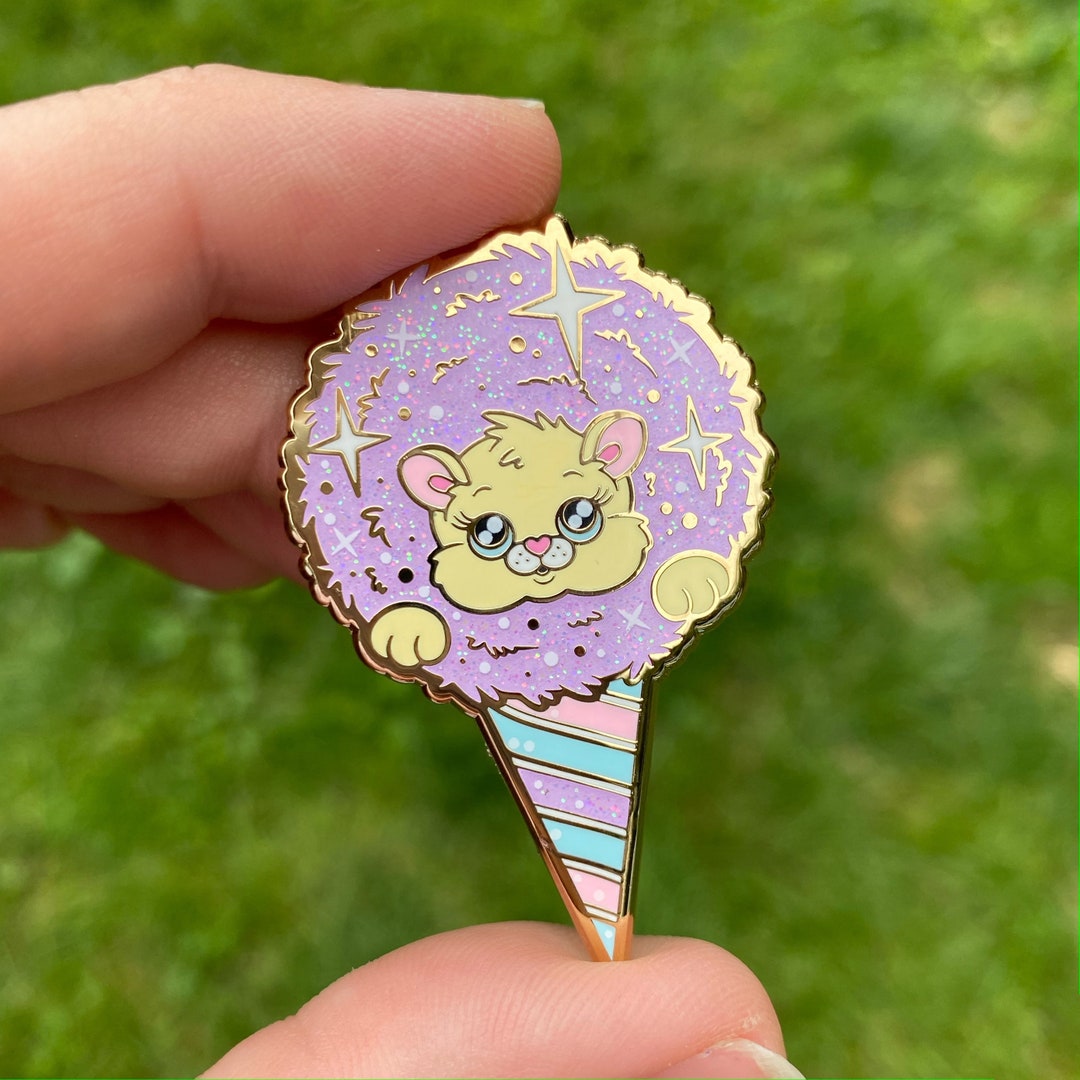 PURPLE Cotton Candy PUFF Pin - Etsy