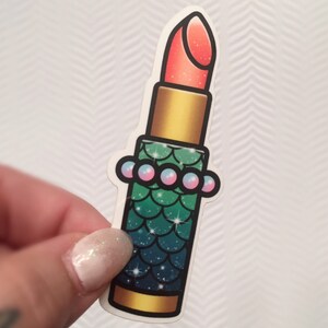 MERMAID LIPSTICK Vinyl Sticker - Etsy