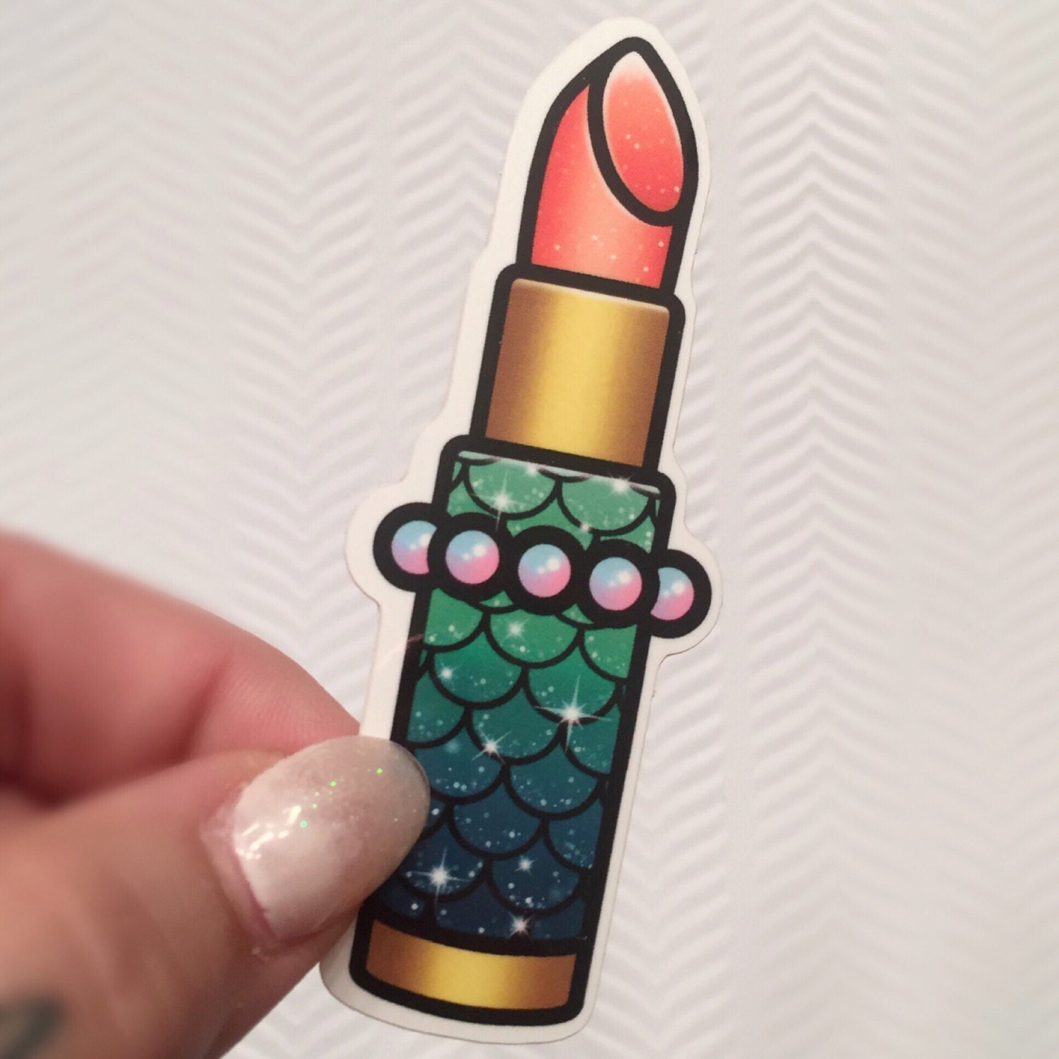 MERMAID LIPSTICK Vinyl Sticker - Etsy