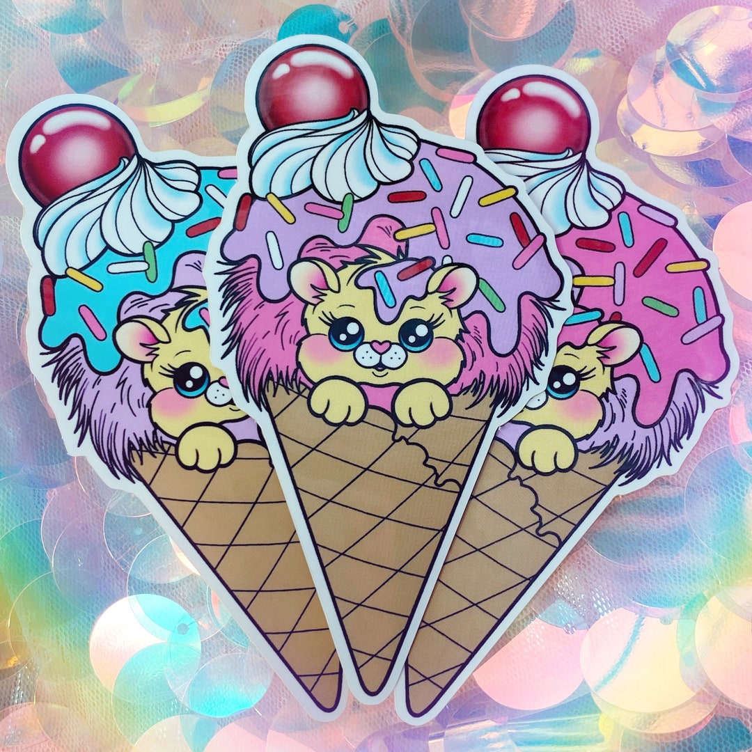Puff Ice Cream Sticker Pack (3pcs) - Etsy