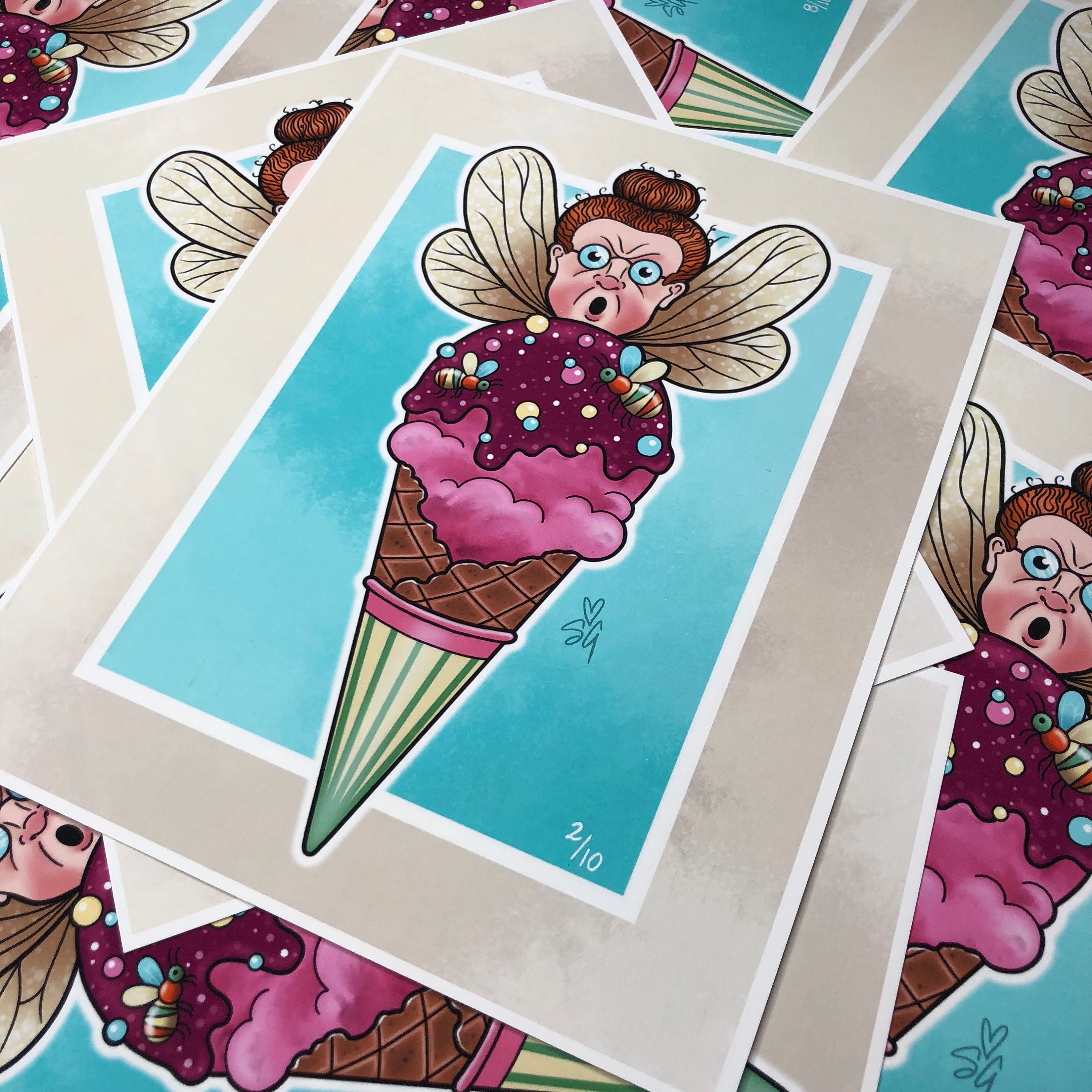 QUEENBEE'S ICE CREAM 8X10 Print - Etsy
