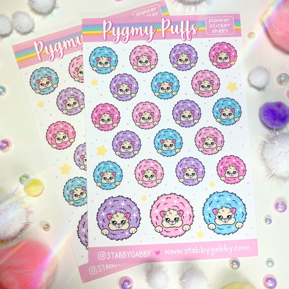 Puff sticker sheet Planner Stickers vinyl stickers | Etsy