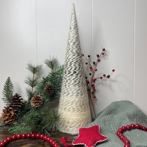 Custom Yarn Wrapped Cone Tree | Christmas Tree | Handmade | Country ...