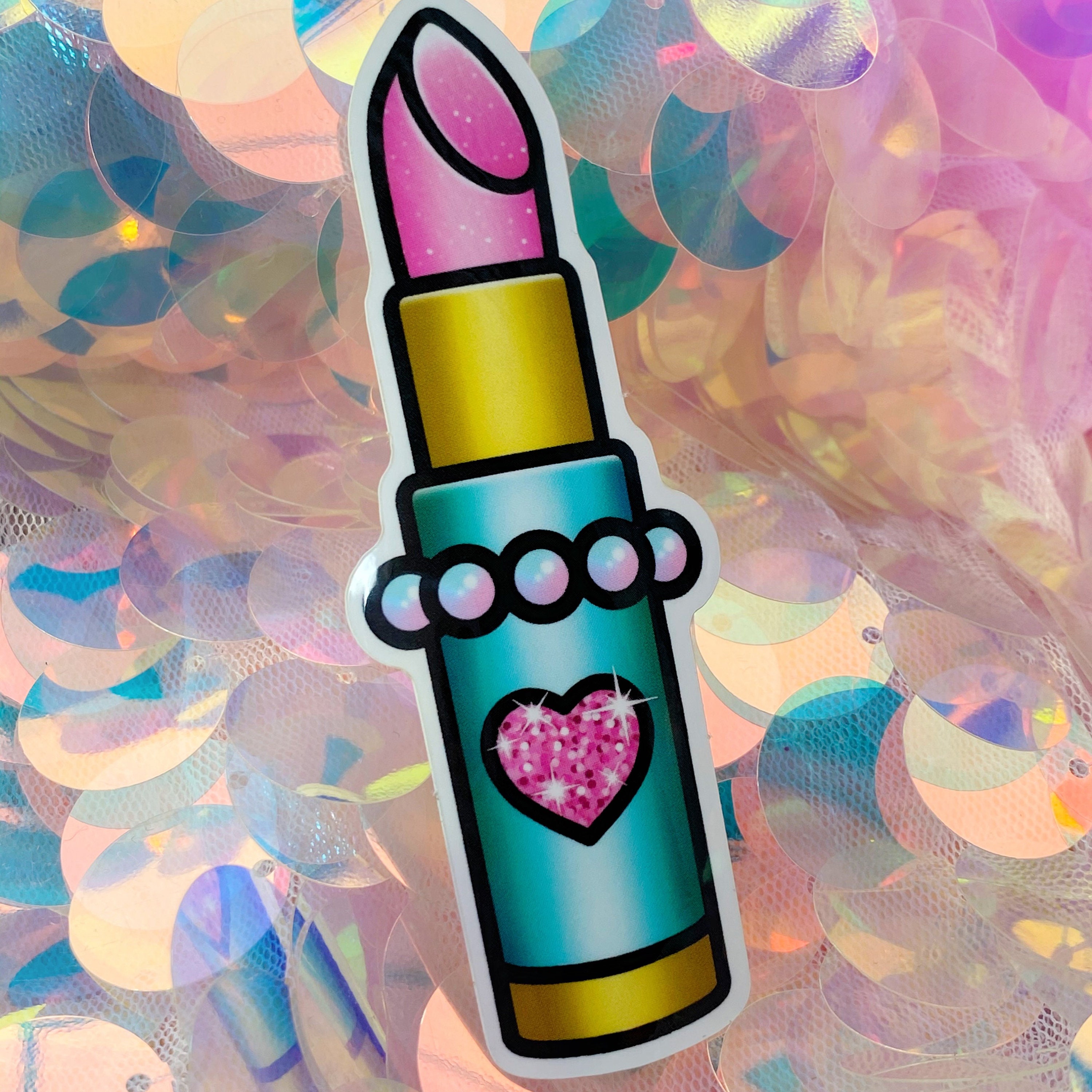 Pretty Pink Lipstick vinyl sticker | Etsy