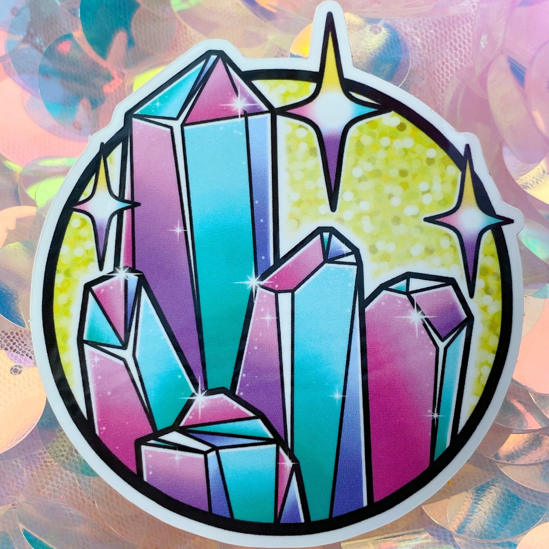 CRYSTAL CLUSTER Vinyl Sticker - Etsy
