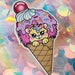 Puff Ice Cream Sticker Pack (3pcs) - Etsy