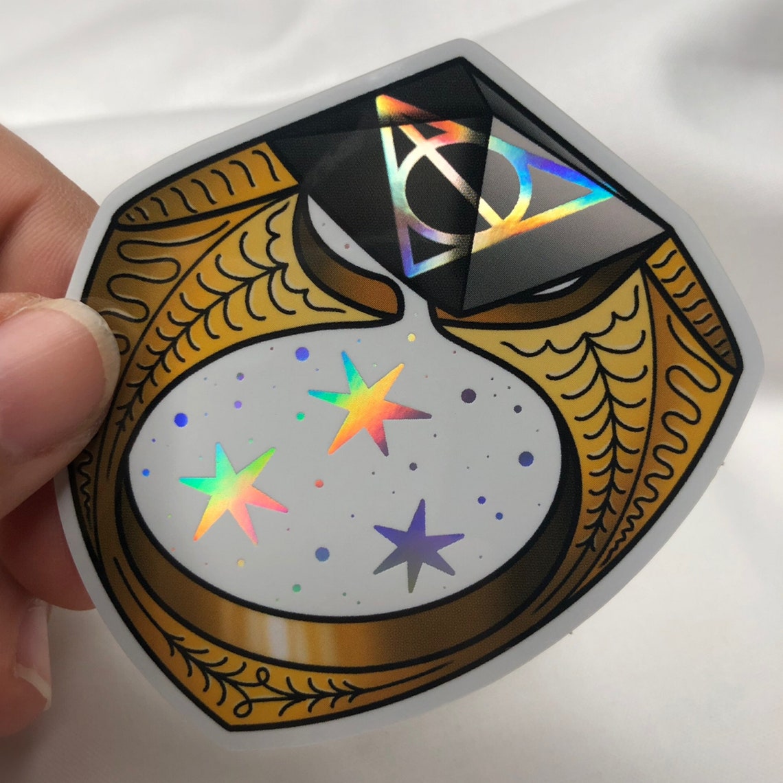 HOLOGRAPHIC Ring Vinyl Sticker - Etsy