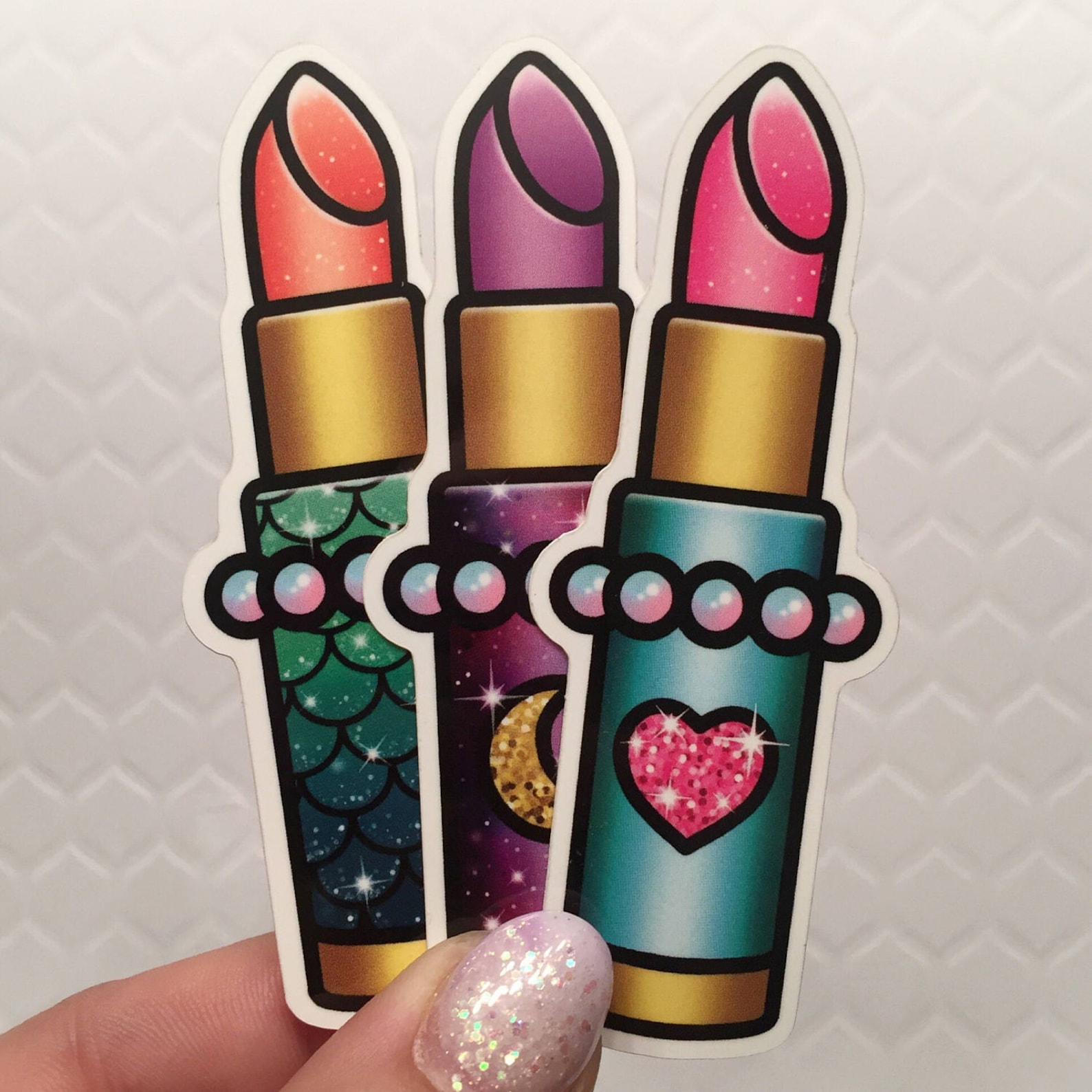 Pretty Pink Lipstick vinyl sticker | Etsy