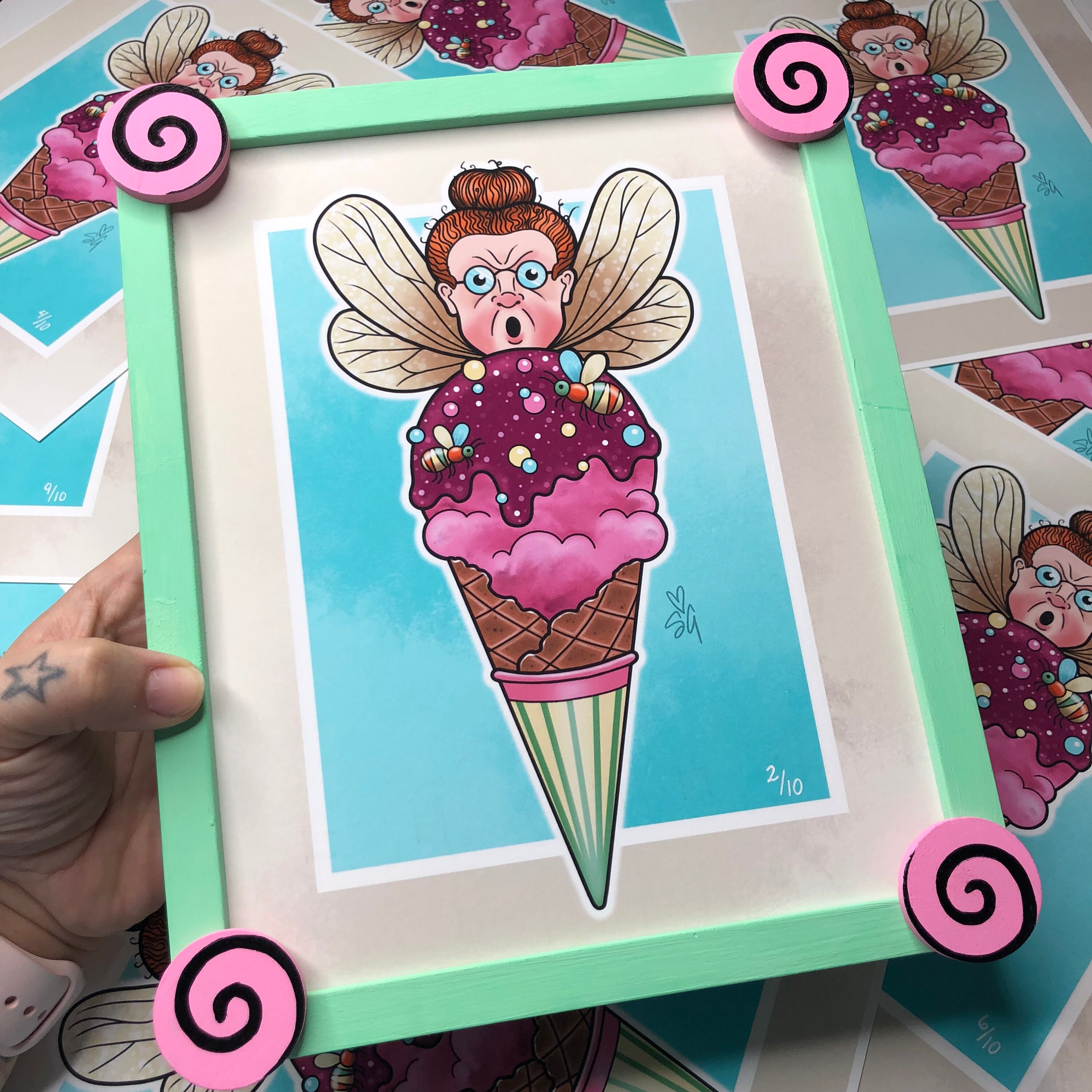 QUEENBEE'S ICE CREAM 8X10 Print - Etsy
