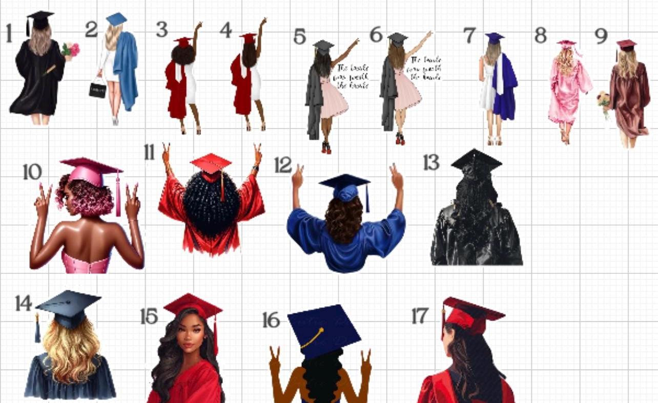 Graduation Girl , Pick One by Number - Etsy