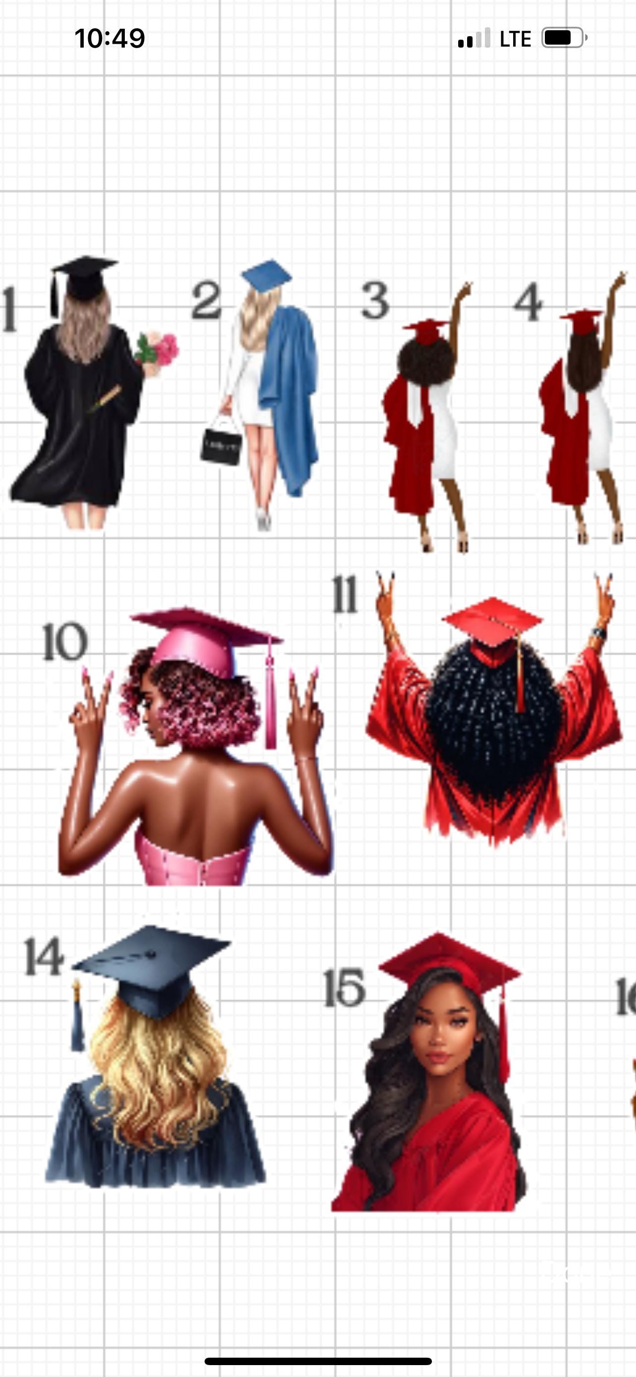 Graduation Girl , Pick One by Number - Etsy