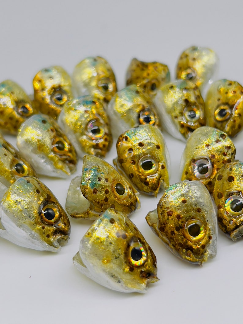 Juvenile Brown Trout Head -- DIY Fly Fishing or Spin Rod Lure Head by ...
