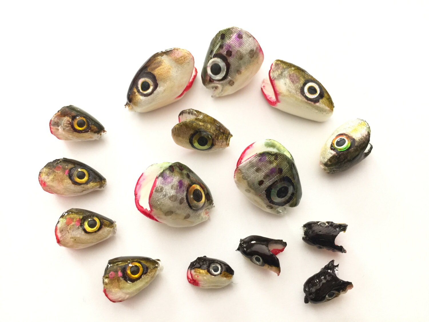 Fifteen Piece Head Pack DIY Fish Heads for Fly Tying and - Etsy