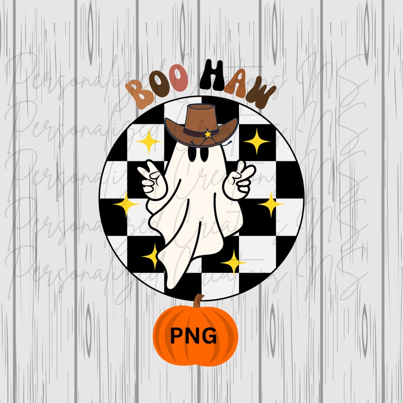 Retro Halloween Ghost PNG, Halloween Vector, Stay Spooky Cowboy Ghost ...