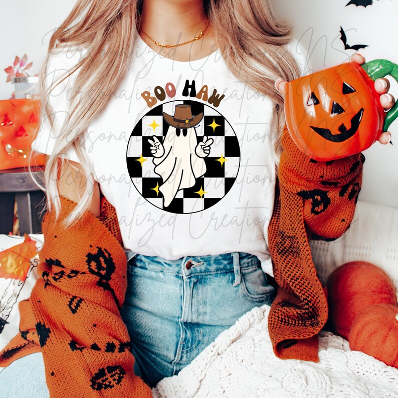 Retro Halloween Ghost PNG, Halloween Vector, Stay Spooky Cowboy Ghost ...