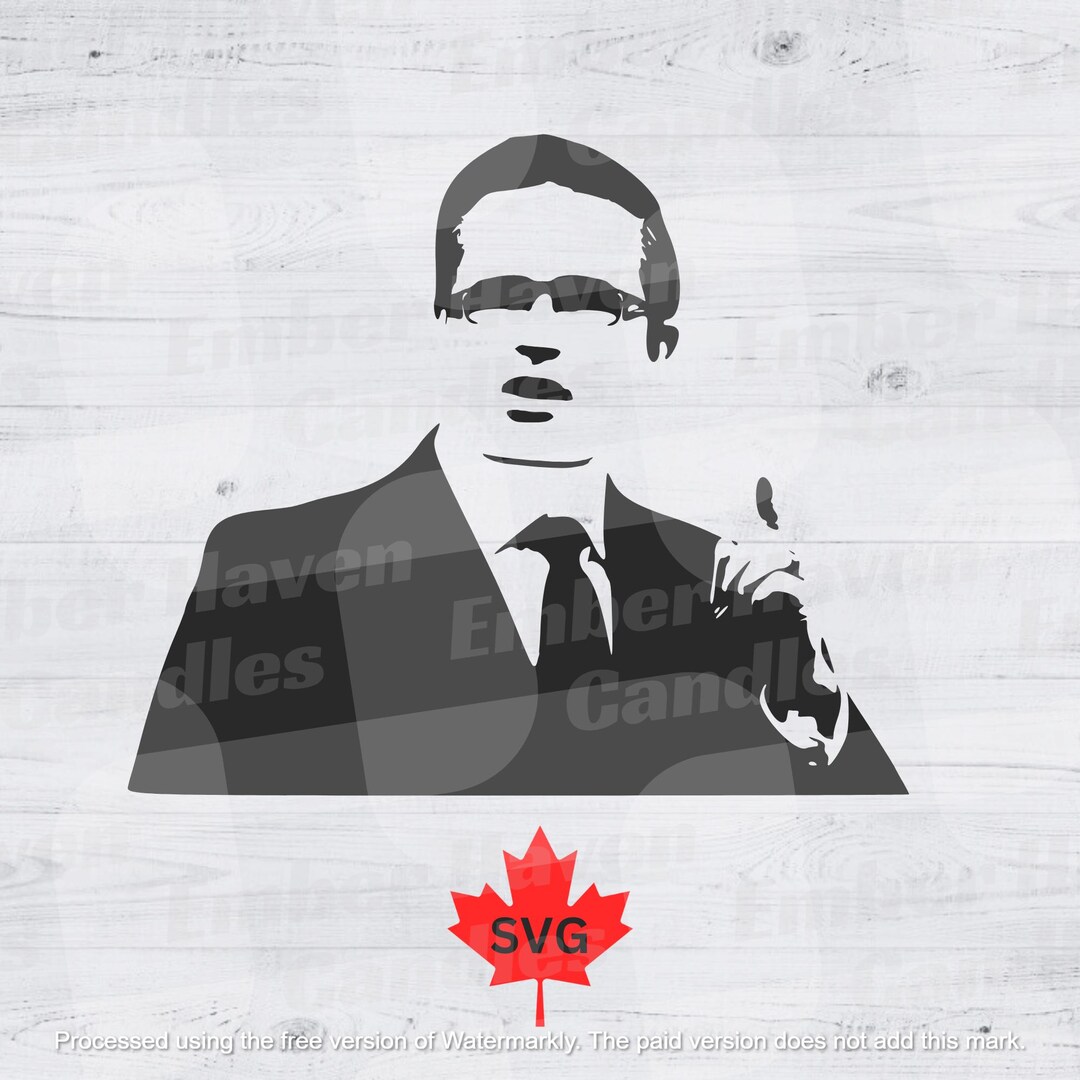 Pierre Poilievre SVG, Conservative Party Cut File, Pierre Silhouette, Canadian Prime Minister ...