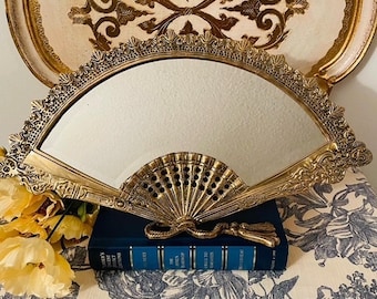 Brass Fan Mirror - Etsy