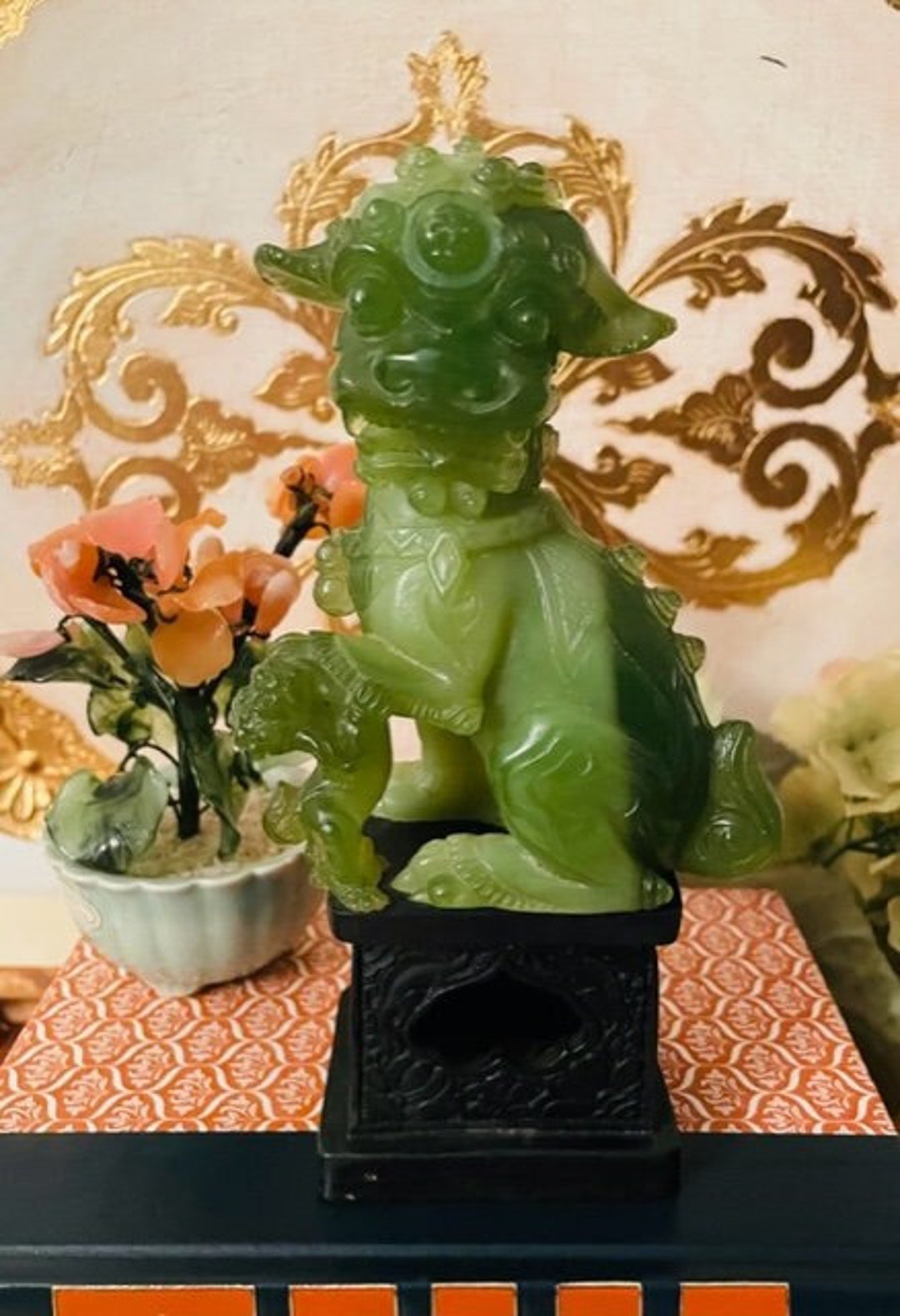 Foo Dog Small Foo Dog Green Foo Dog Faux Jade Foo Dog Desk Accessory ...