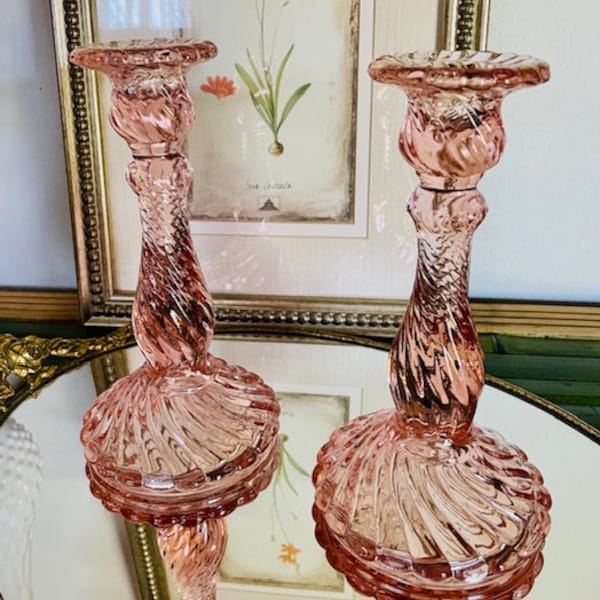 Pink Candlestick - Etsy