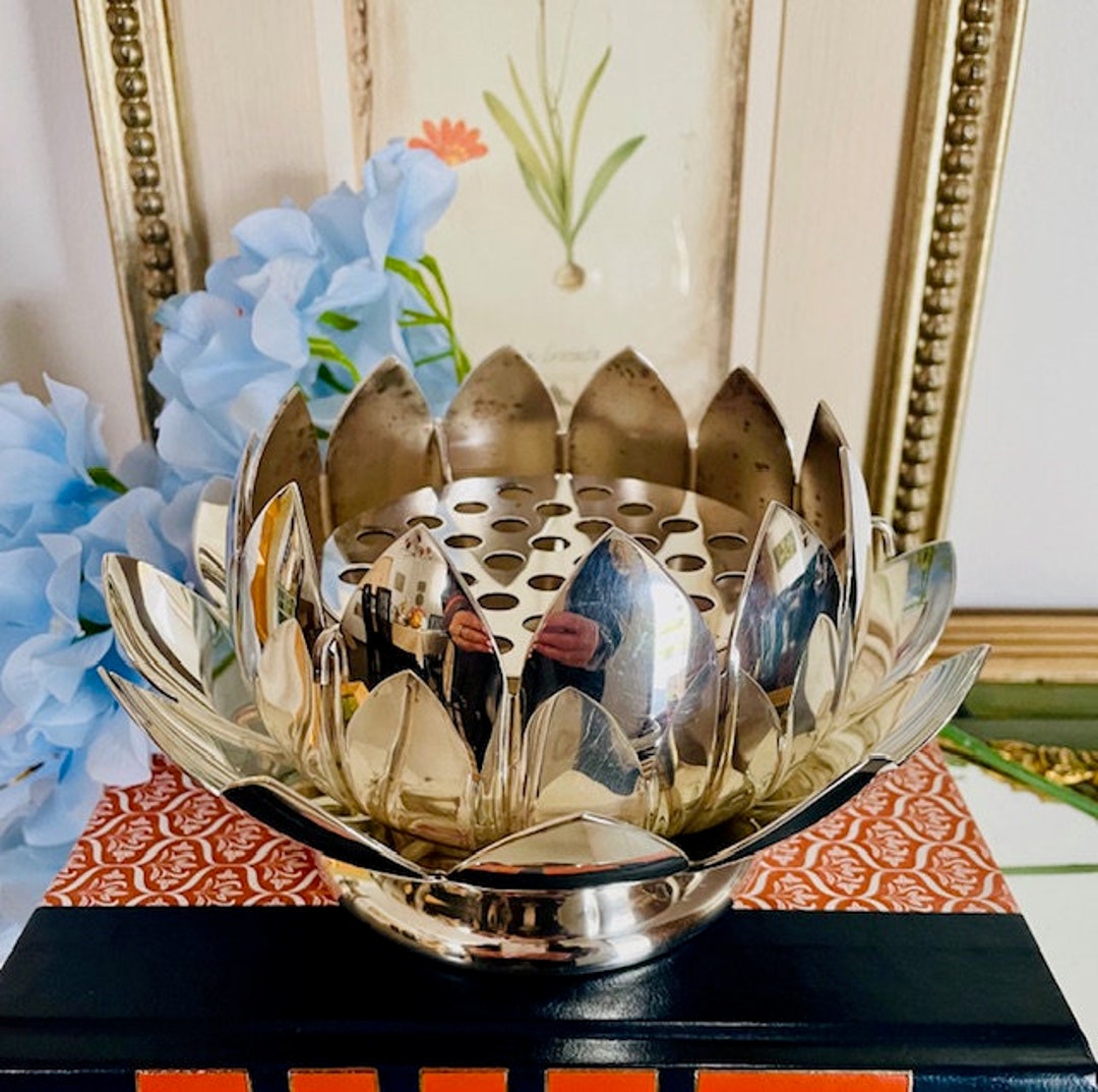 Lotus Flower Frog Lotus Centerpiece Reed & Barton Flower Frog ...